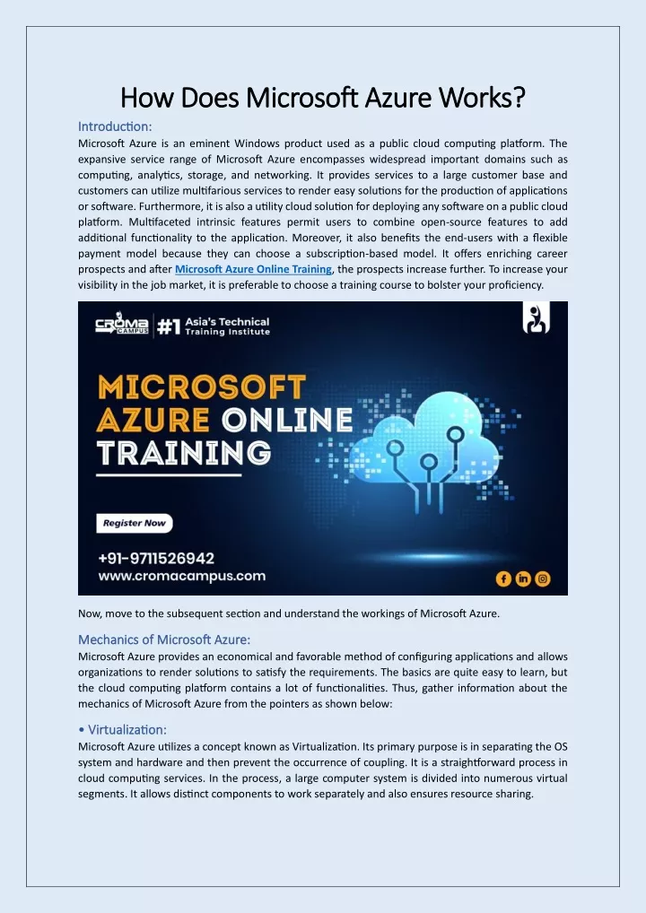 PPT - How Does Microsoft Azure Works PowerPoint Presentation, free ...