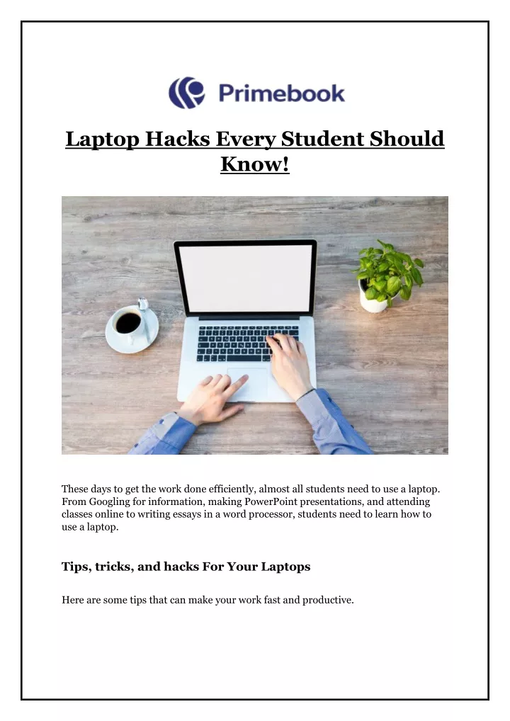 PPT - Laptop Hacks Every Student Should Know! PowerPoint Presentation ...