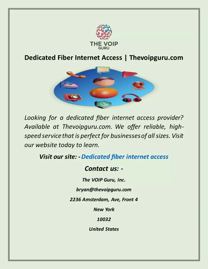 PPT - Dedicated Fiber Internet Access Thevoipguru com PowerPoint ...