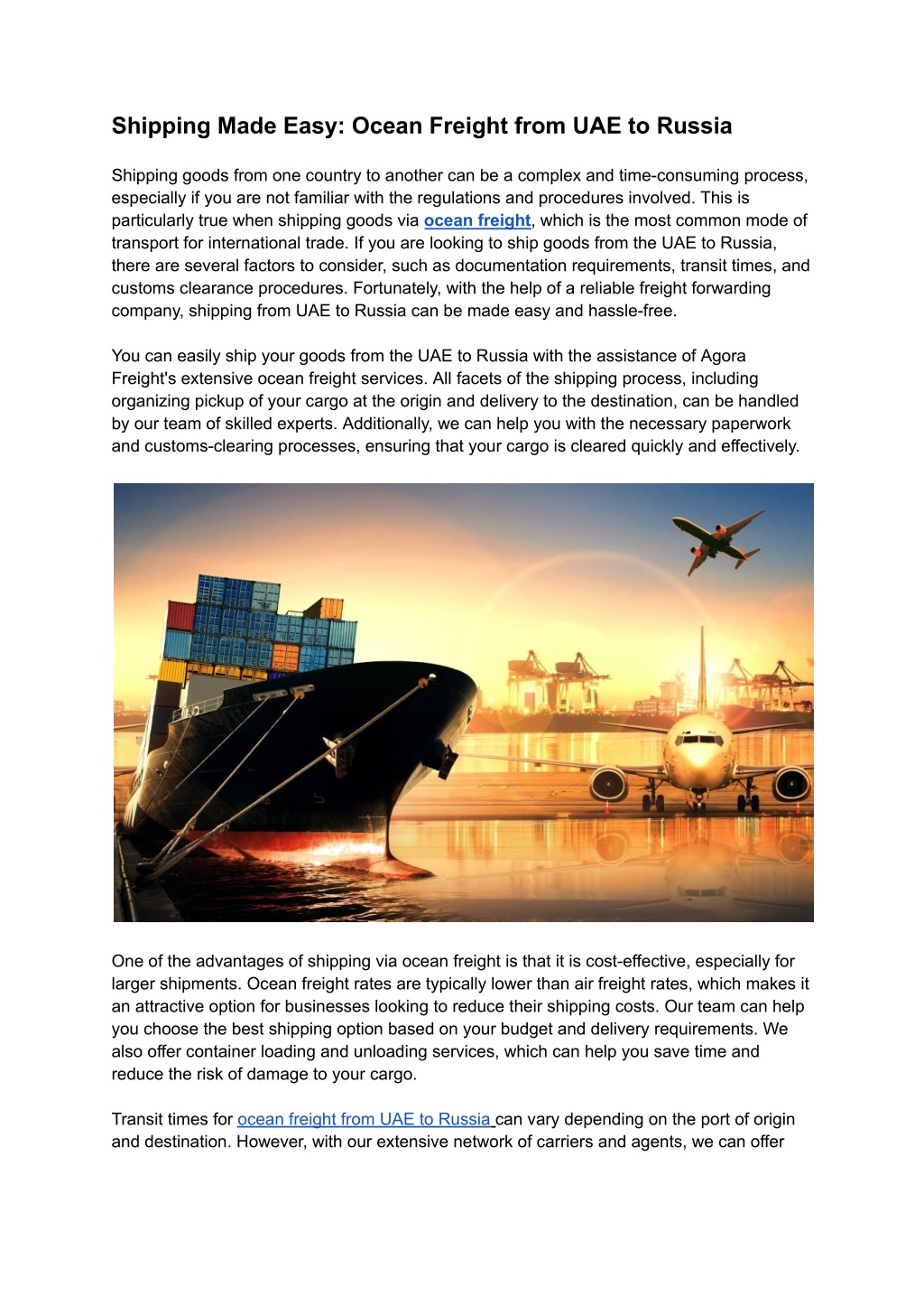 PPT - Shipping Made Easy_ Ocean Freight from UAE to Russia.docx ...