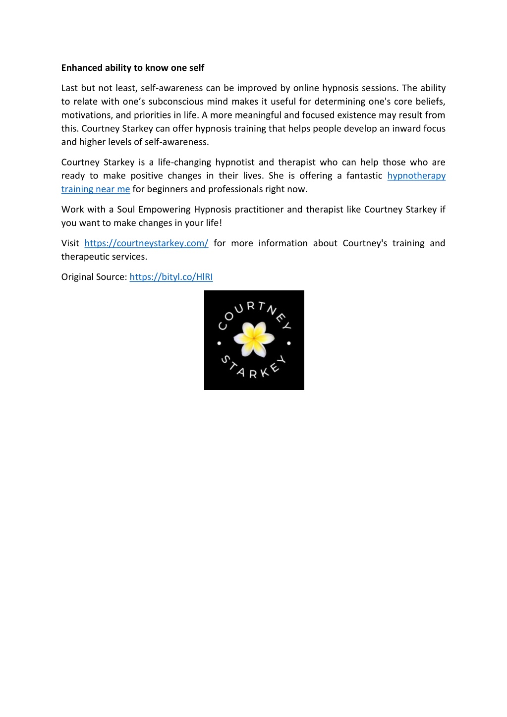 PPT - Join Online Hypnosis Training and Sessions with Courtney Starkey ...
