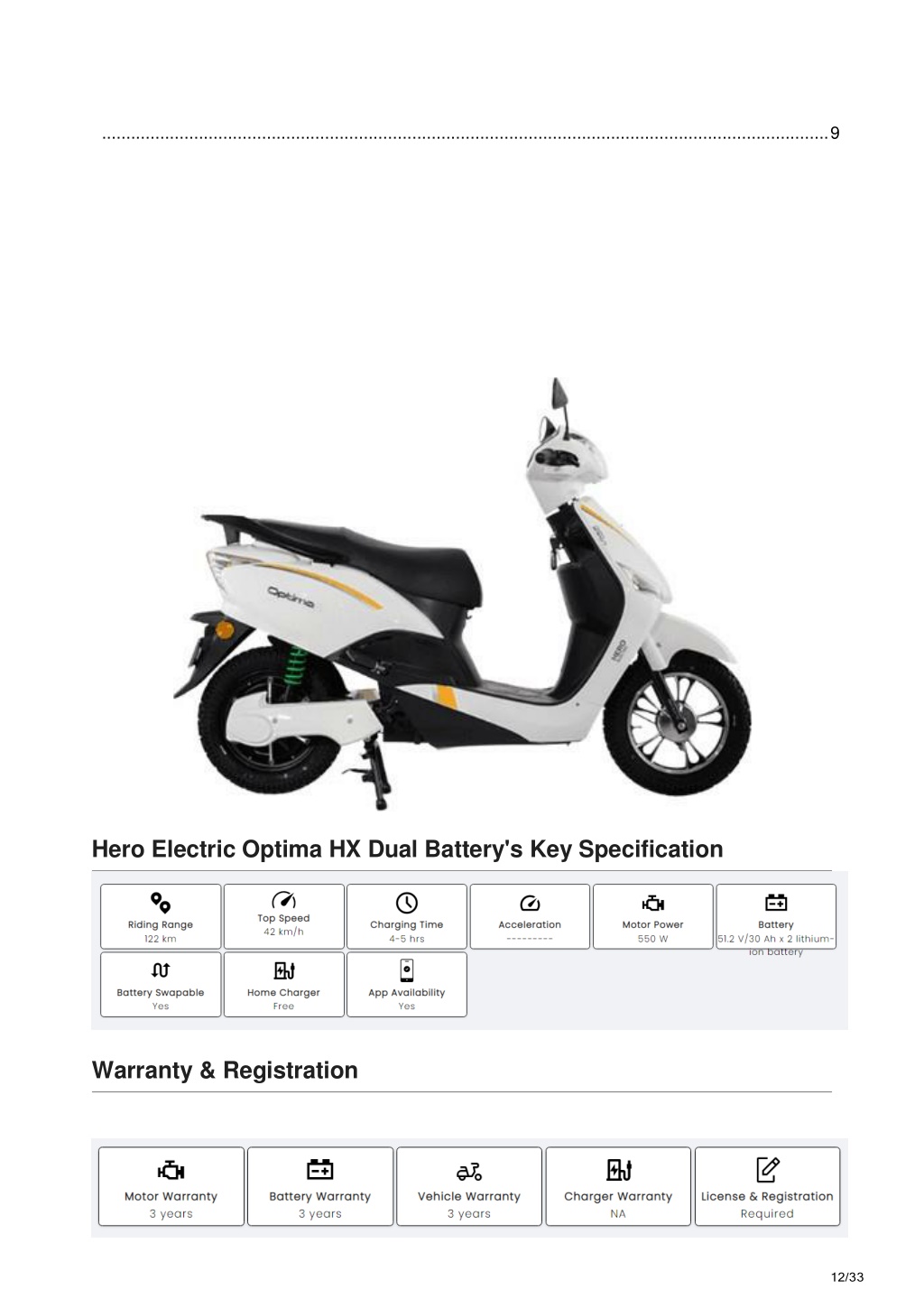 PPT - Hero Electric Optima HX Dual Battery Price, Images, Specification ...