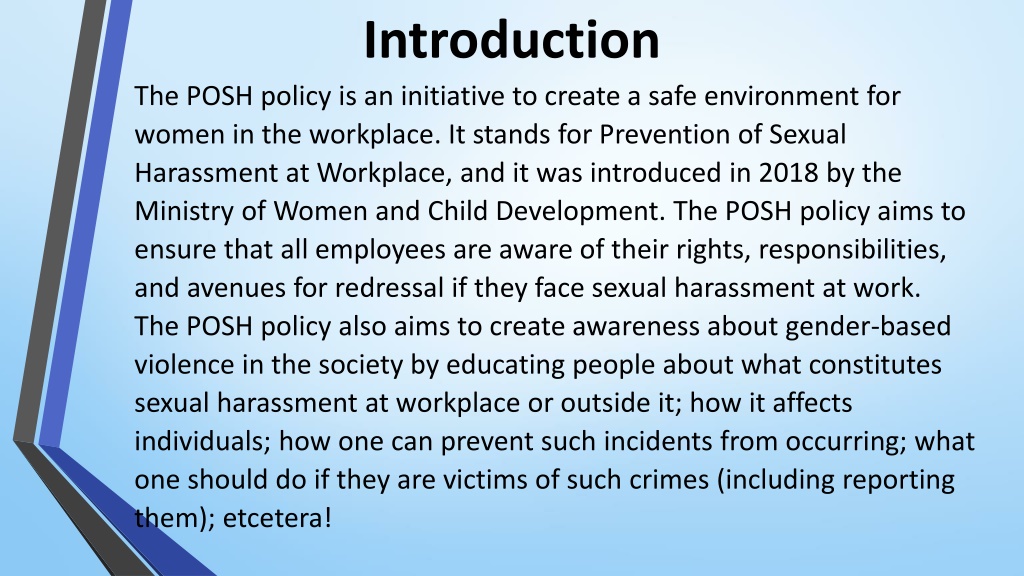 PPT - Empowering Women In The Workplace: Understanding India's POSH ...