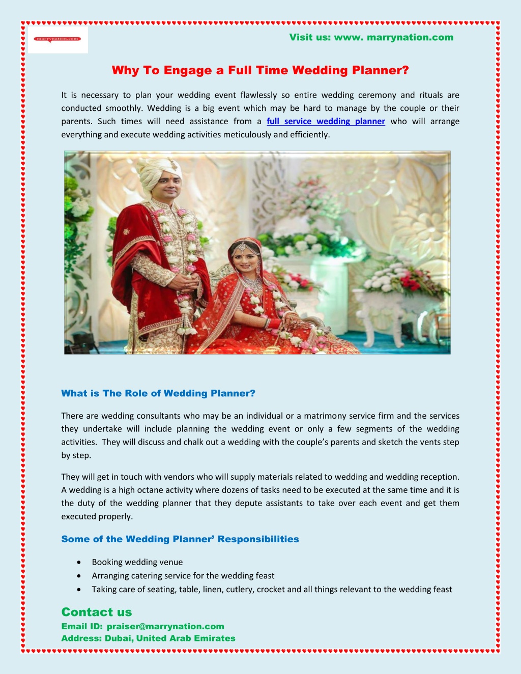 PPT - Reliable Full-Service Wedding Planner Website Marry Nation ...