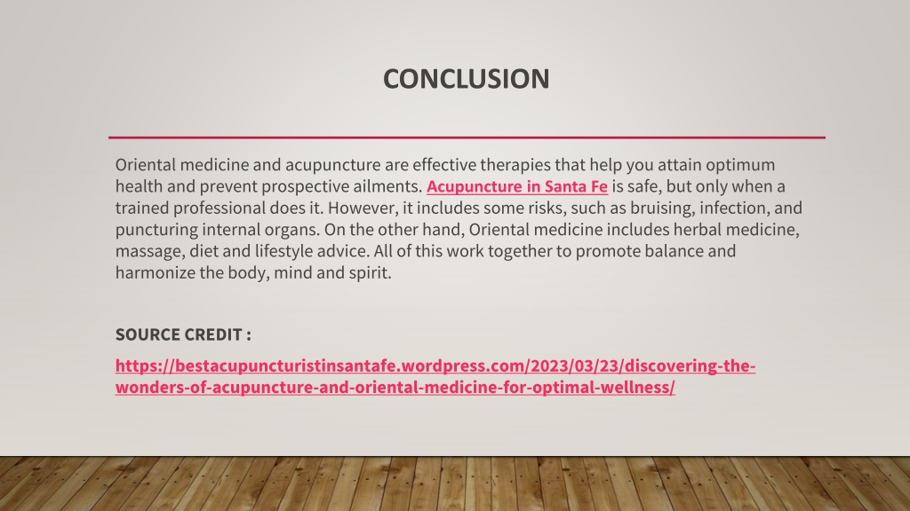 PPT - Discovering the Wonders of Acupuncture and Oriental Medicine for ...