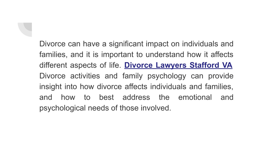 PPT - Divorce Activities and Family Psychology PowerPoint Presentation ...