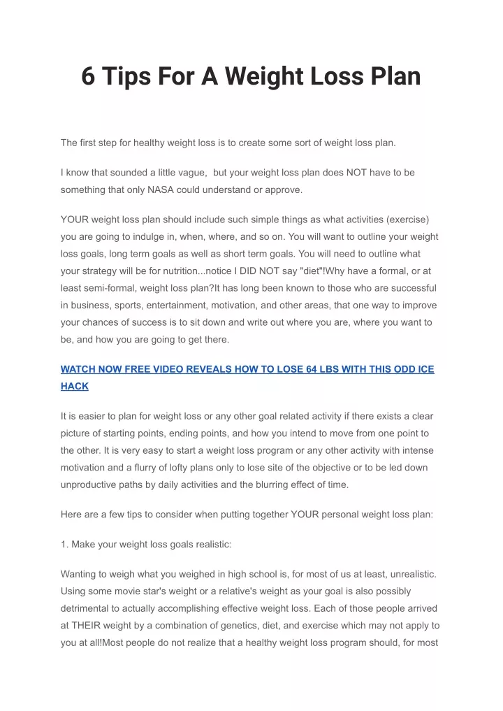 PPT - 6 Effective Ways To Weight Loss PowerPoint Presentation, free ...