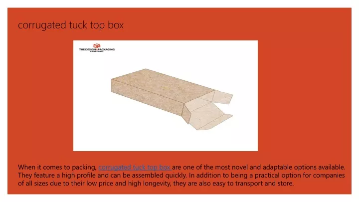 PPT - corrugated tuck top box PowerPoint Presentation, free download ...