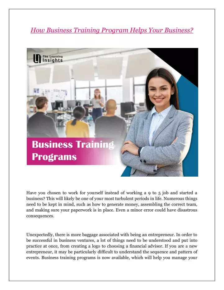 PPT - How Business Training Program Helps Your Business? PowerPoint ...
