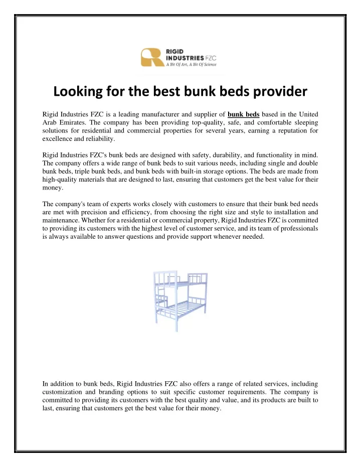 PPT - Looking for the best bunk beds provider PowerPoint Presentation ...