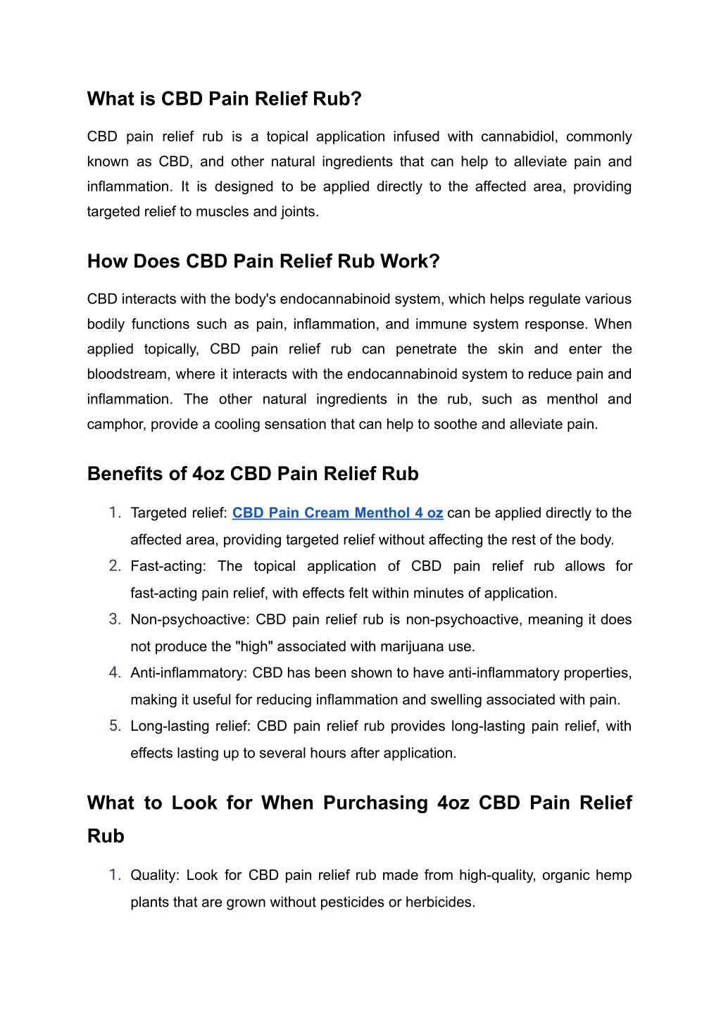 PPT - Rub Away Pain with 4oz CBD Pain Relief Rub_ A Comprehensive Guide ...