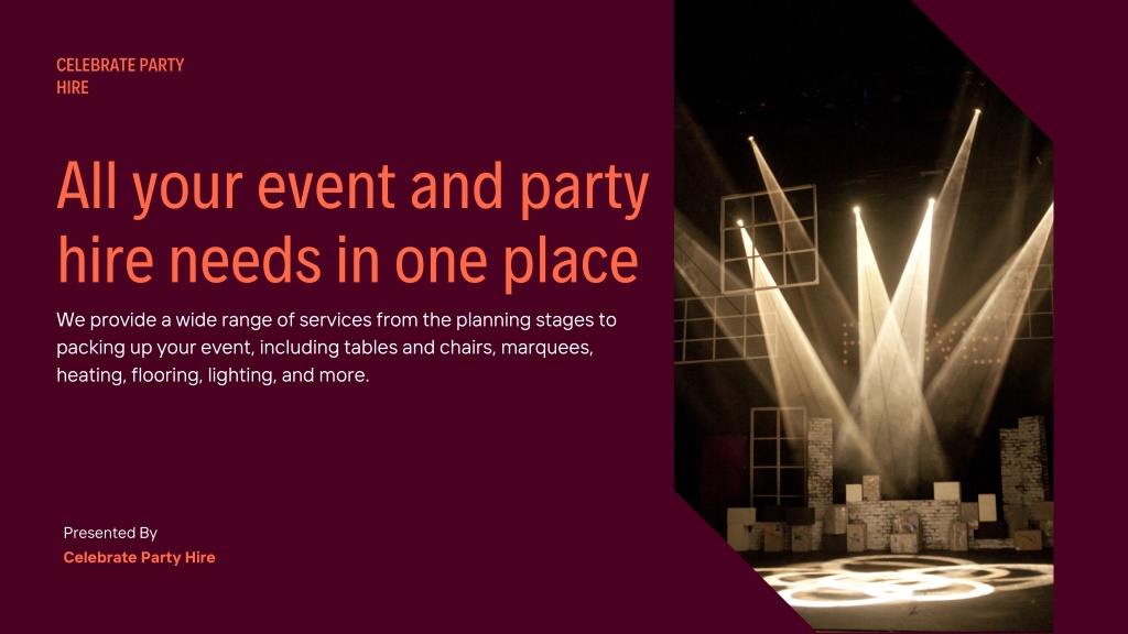 PPT - Celebrate Party Hire PowerPoint Presentation, free download - ID ...