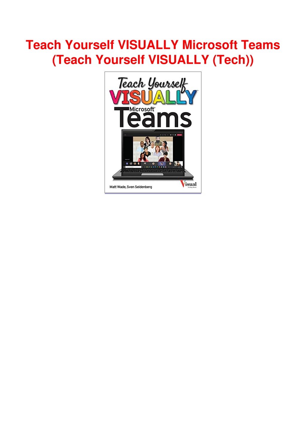 PPT - DOWNLOAD/PDF Teach Yourself VISUALLY Microsoft Teams (Teach ... PPT - DOWNLOAD/PDF Teach Yourself VISUALLY Microsoft Teams (Teach ...