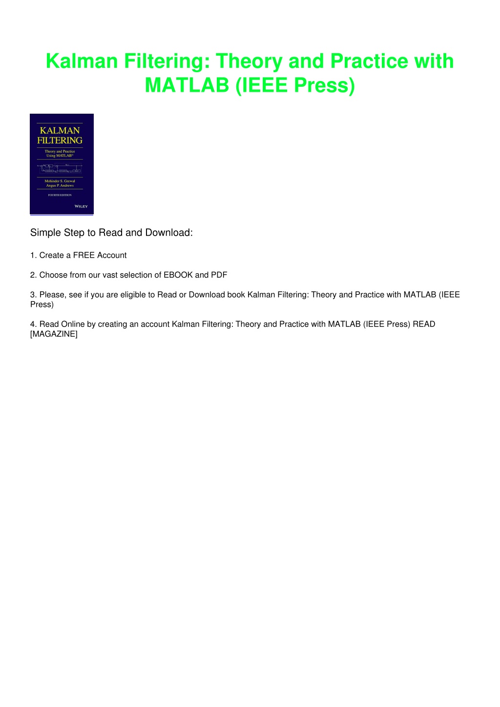 PPT - PDF/BOOK Kalman Filtering: Theory and Practice with MATLAB (IEEE ... PPT - PDF/BOOK Kalman Filtering: Theory and Practice with MATLAB (IEEE ...
