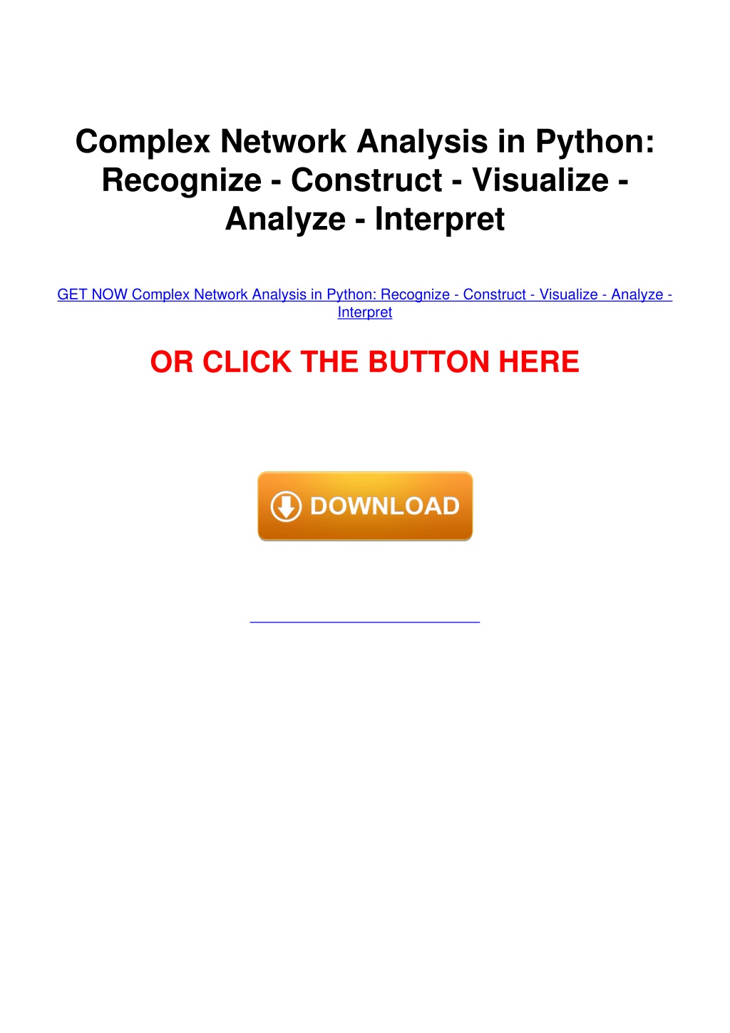 PPT PDF Complex Network Analysis In Python Recognize Construct PPT PDF Complex Network Analysis In Python Recognize Construct