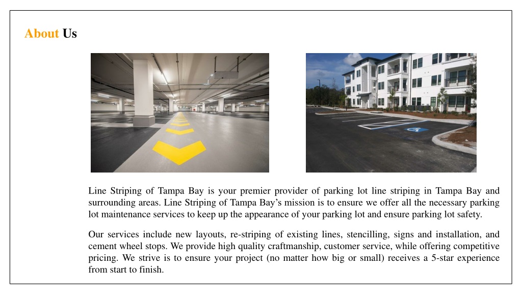 PPT - Commercial Parking Lot Striping Tampa | Paintmyparkinglot.com ...
