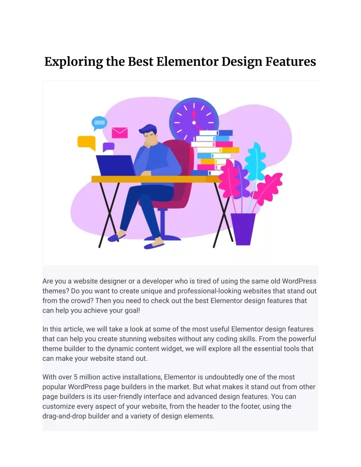 PPT - Elementor design features PowerPoint Presentation, free download ...