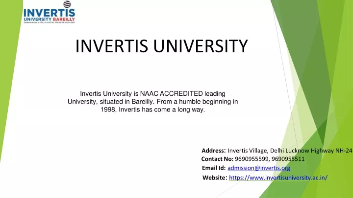 PPT - Invertis University PowerPoint Presentation, free download - ID ...