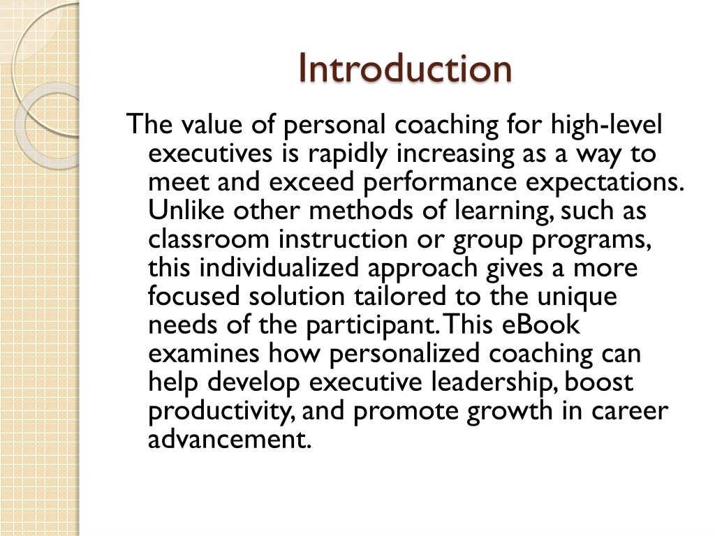 PPT - One-On-One Personalized Executive Coaching PowerPoint Presentation - ID:12067471