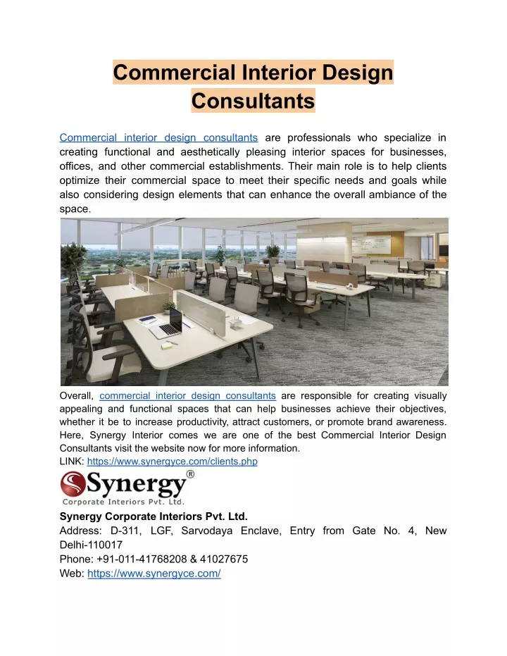 PPT - Commercial Interior Design Consultants PowerPoint Presentation ...