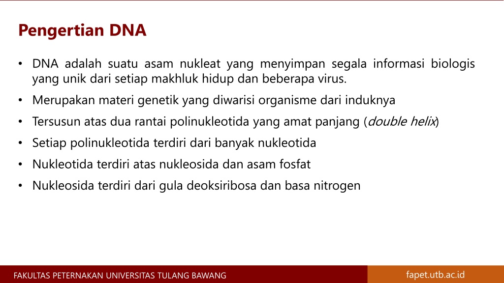 PPT - Materi Genetik Kromosom, Gen, DNA, dan RNA - Materi Genetika ...