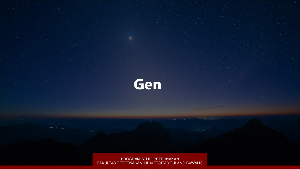 PPT - Materi Genetik Kromosom, Gen, DNA, dan RNA - Materi Genetika ...