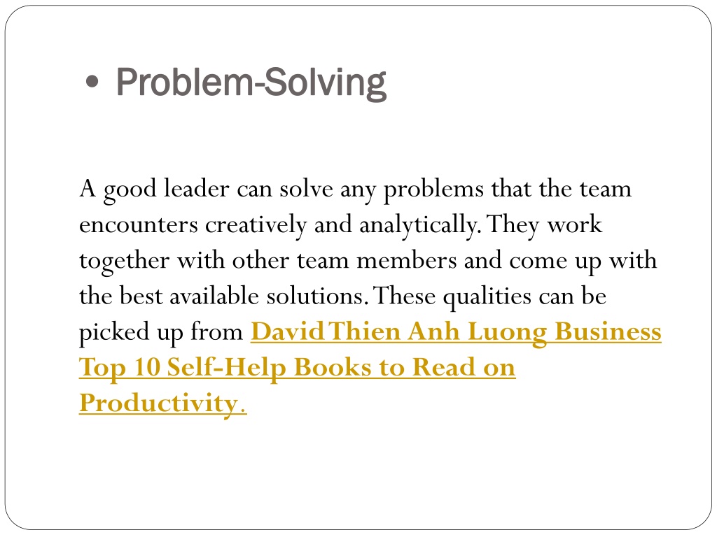 PPT - David Thien Anh Luong Business - The Top Leadership Qualities PowerPoint Presentation - ID ...