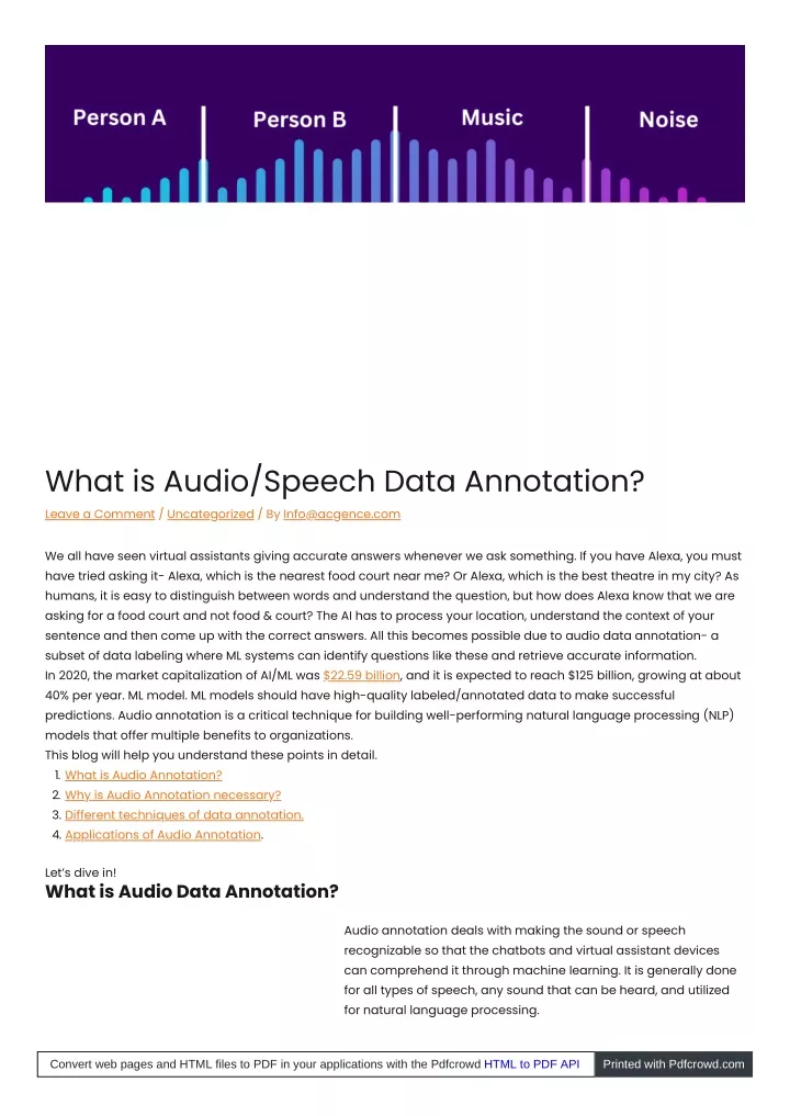 PPT - The complete guide to Audio Annotation | Acgence PowerPoint ...