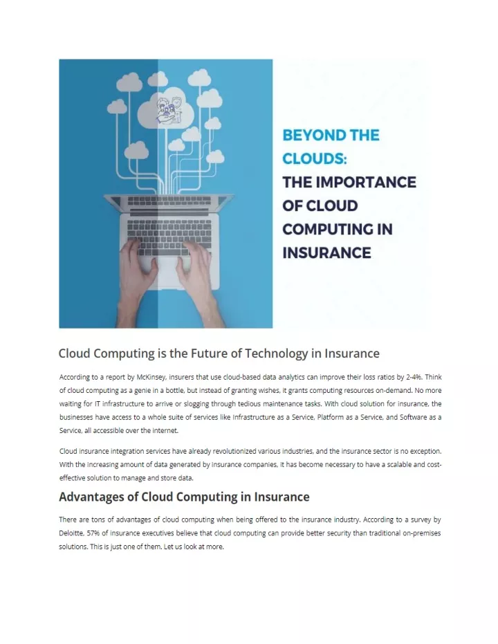 PPT - Cloud Computing is the Future of Technology in Insurance ...