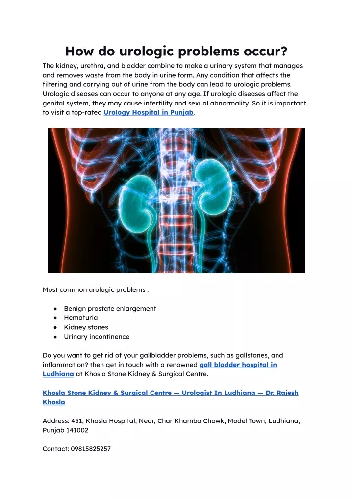 PPT - How do urologic problems occur? PowerPoint Presentation, free ...