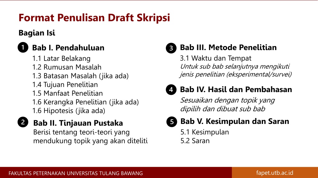 PPT - Format Penulisan Karya Ilmiah di Fakultas Peternakan Universitas ...