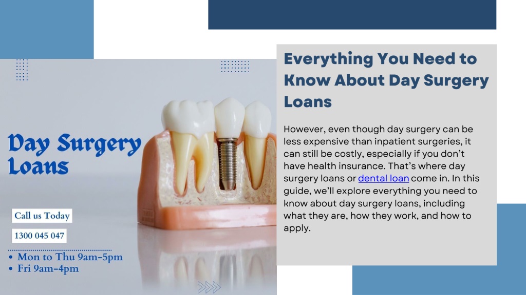 PPT - Everything You Need to Know About Day Surgery Loans PowerPoint ...