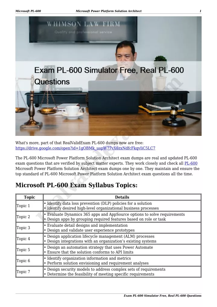 PPT - Exam PL-600 Simulator Free, Real PL-600 Questions PowerPoint ...