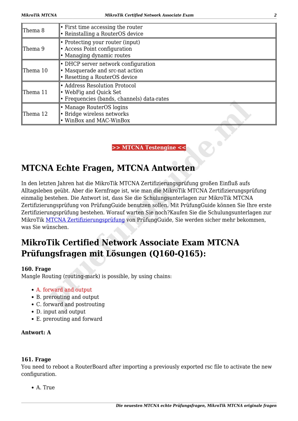 PPT - Die neuesten MTCNA echte Prüfungsfragen, MikroTik MTCNA originale ...