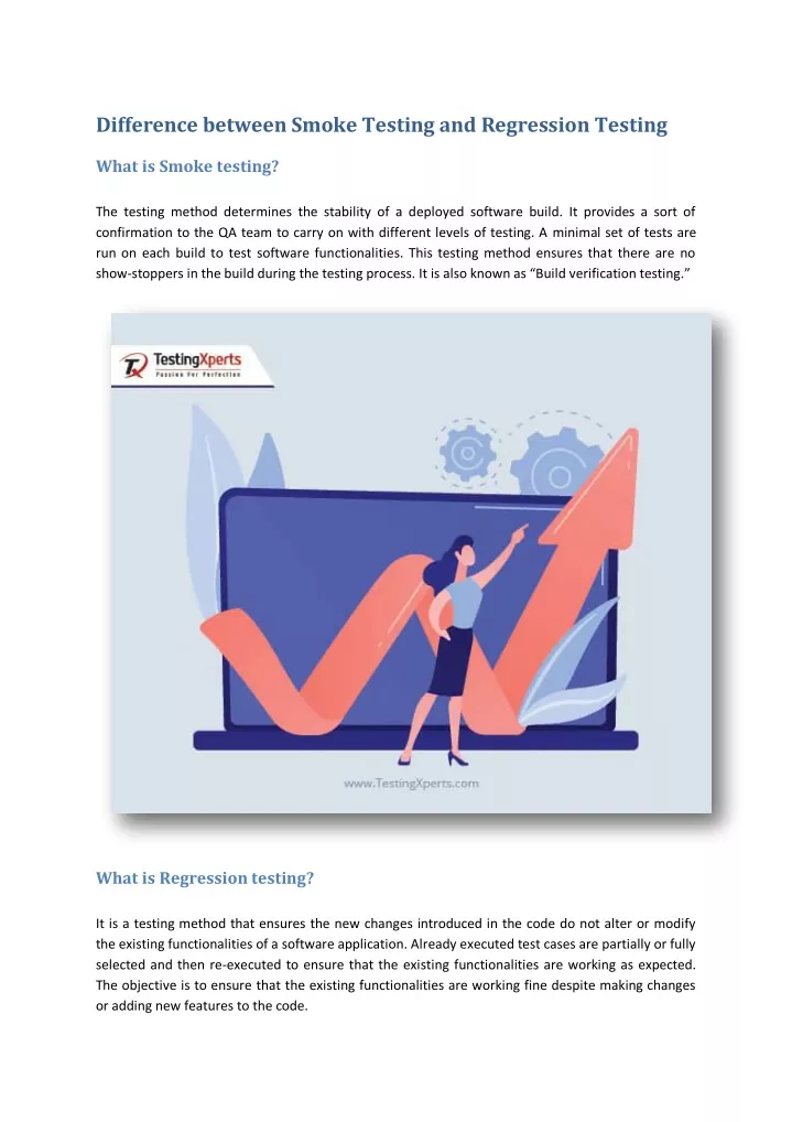 PPT - Difference Between Smoke Testing and Regression Testing ...