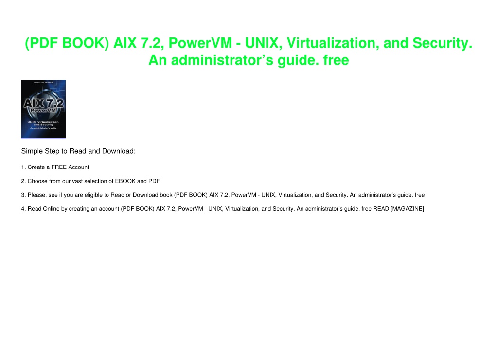 PPT - √(PDF BOOK) AIX 7.2, PowerVM - UNIX, Virtualization, and Security. An administr PowerPoint ...
