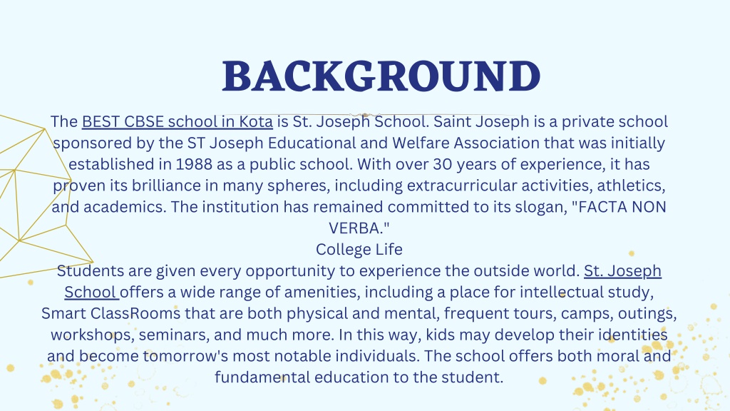 PPT - Why St. Joseph School is Under Top 10 Cbse Schools in Kota ...