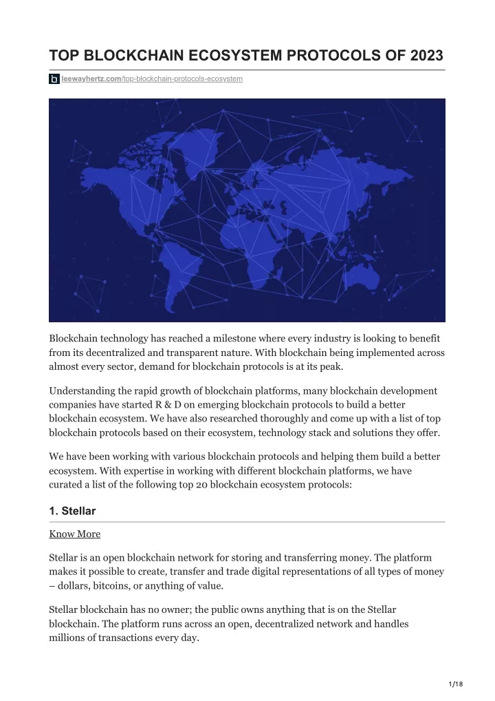 PPT - Top Blockchain Ecosystem Protocols Of 2023 PowerPoint Presentation - ID:12077837
