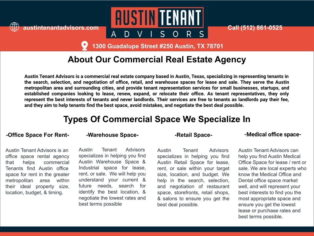 PPT - Austin Tenant Advisors Commercial Real Estate Agency PowerPoint ...