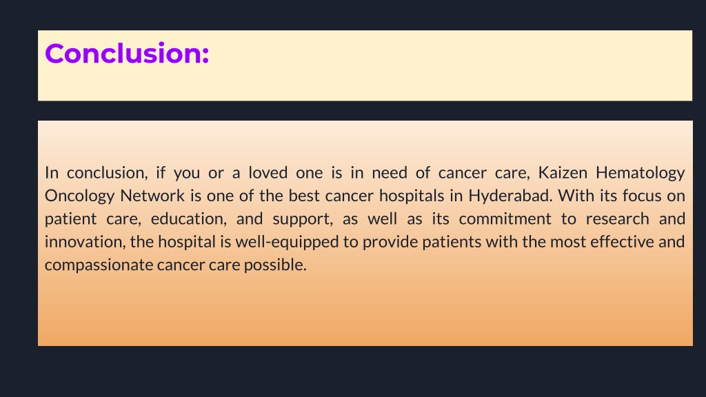 PPT - Best Cancer Hospital In Hyderabad PowerPoint Presentation, free ...