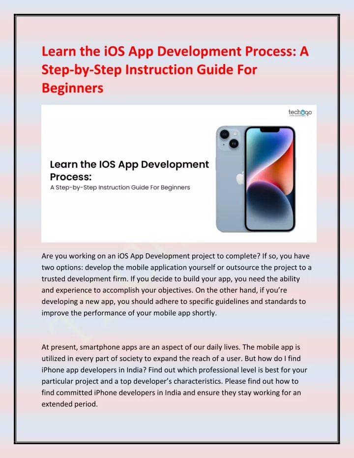 PPT - Learn the iOS App Development Process PowerPoint Presentation, free download - ID:12079831