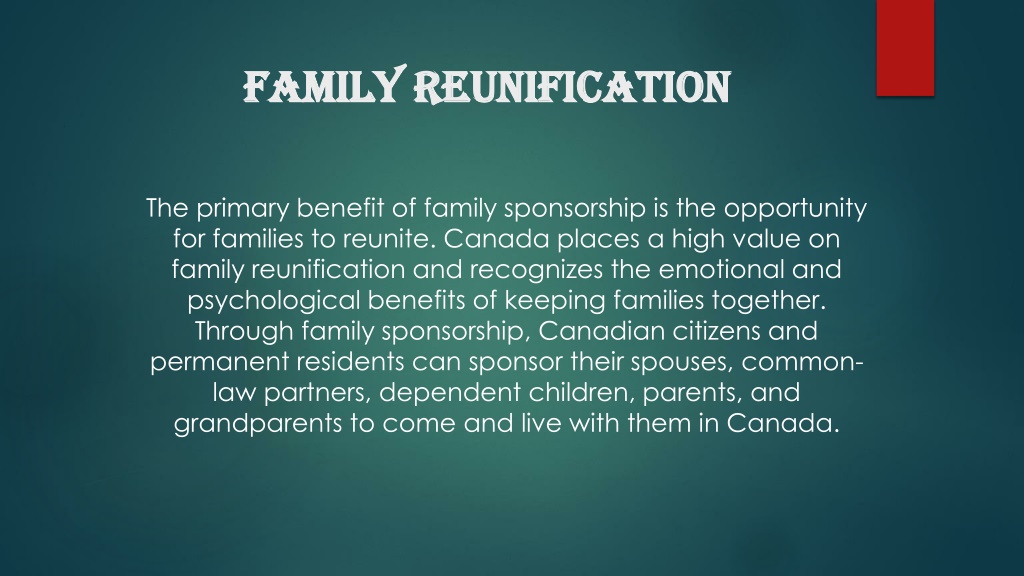 PPT - The Benefits of Family Sponsorship in Canadian Immigration ...