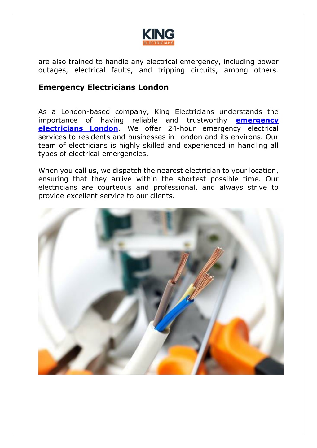 PPT - Stay Safe with King Electricians Your Reliable Emergency ...