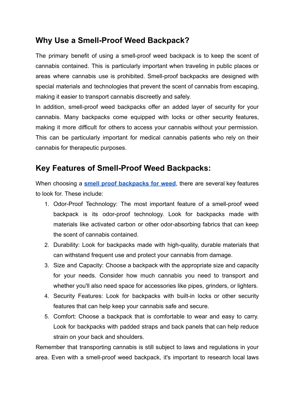 PPT - Smell-Proof Weed Backpacks_ The Ultimate Solution for Discreet ...