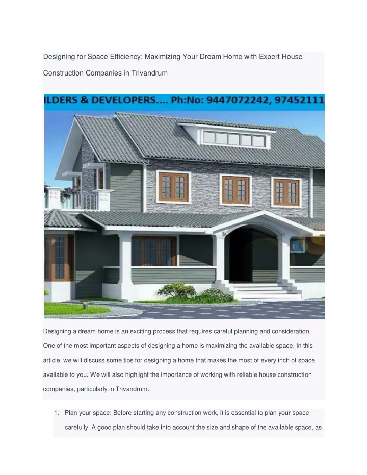PPT - Designing for Space Efficiency: Maximizing Your Dream Home with ...