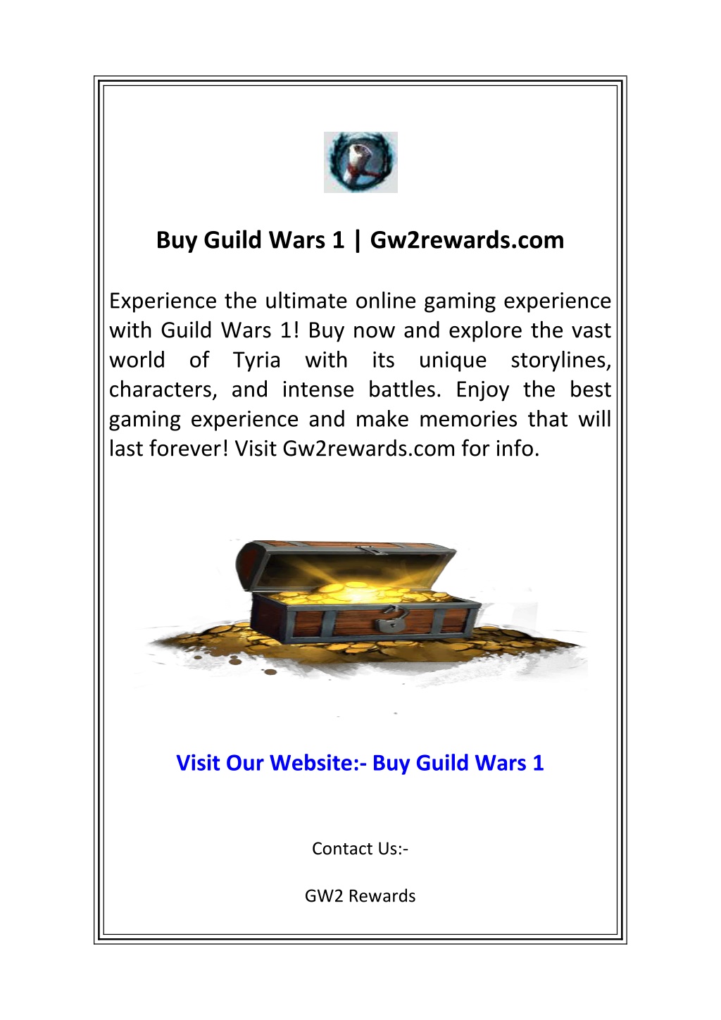 PPT - Buy Guild Wars 1 Gw2rewards.com PowerPoint Presentation, free ...