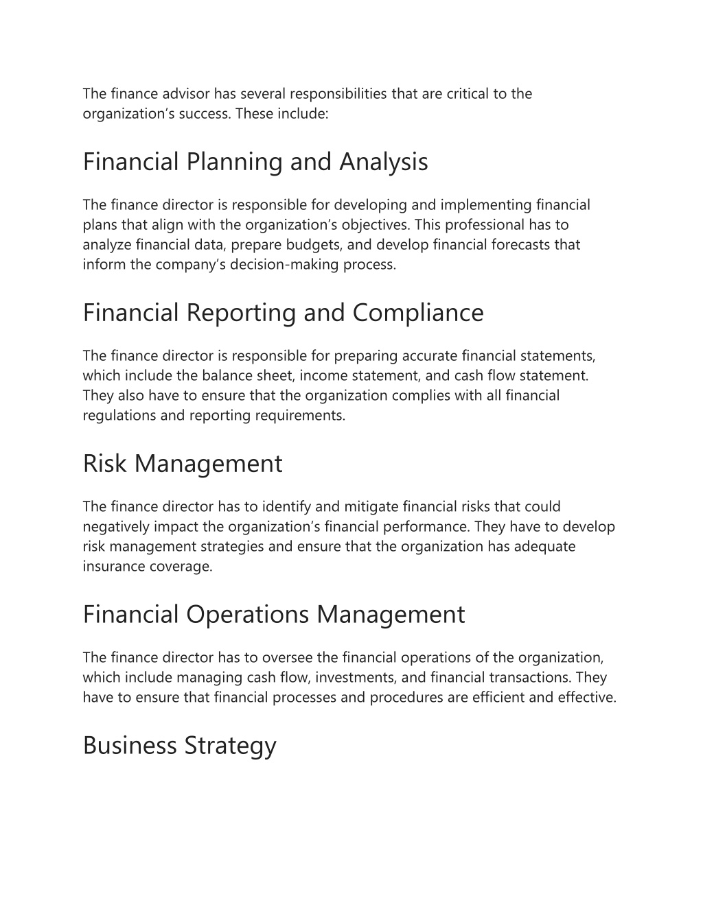 PPT - The Role of a Finance Director in Modern Business PowerPoint ...