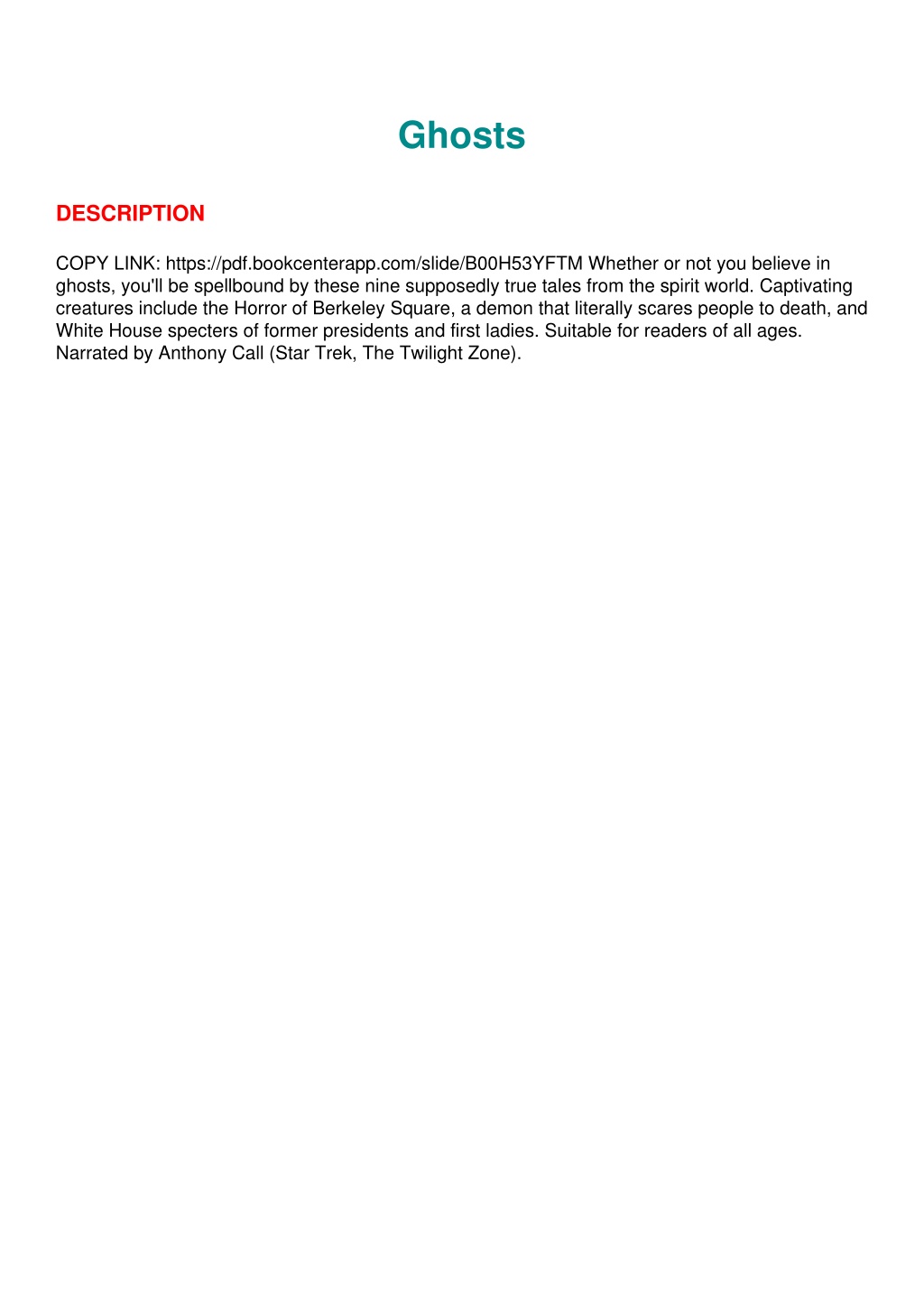 PPT - Ebook ️(download)⚡️ Ghosts PowerPoint Presentation, free download - ID:12082176