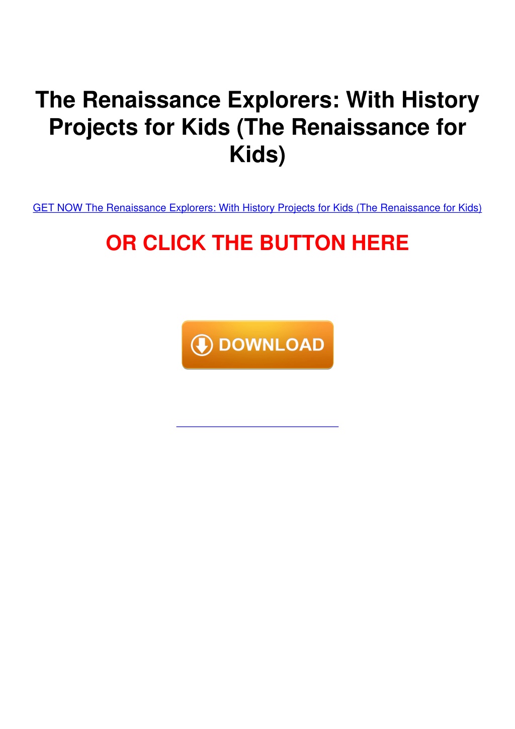 PPT - Download⚡️ The Renaissance Explorers: With History Projects for ...