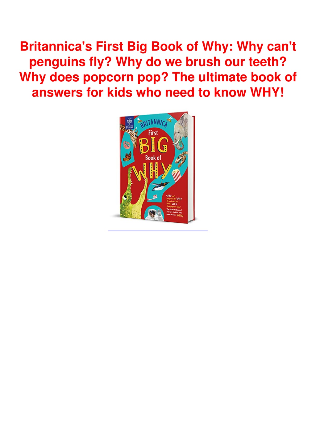 PPT - [PDF] ️DOWNLOAD⚡️ Britannica's First Big Book of Why: Why can't ...